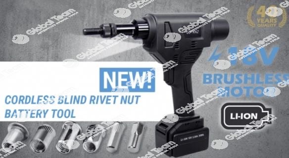 Rivettatrice per inserti filettati da M5 a M12 con batterie e carica ...